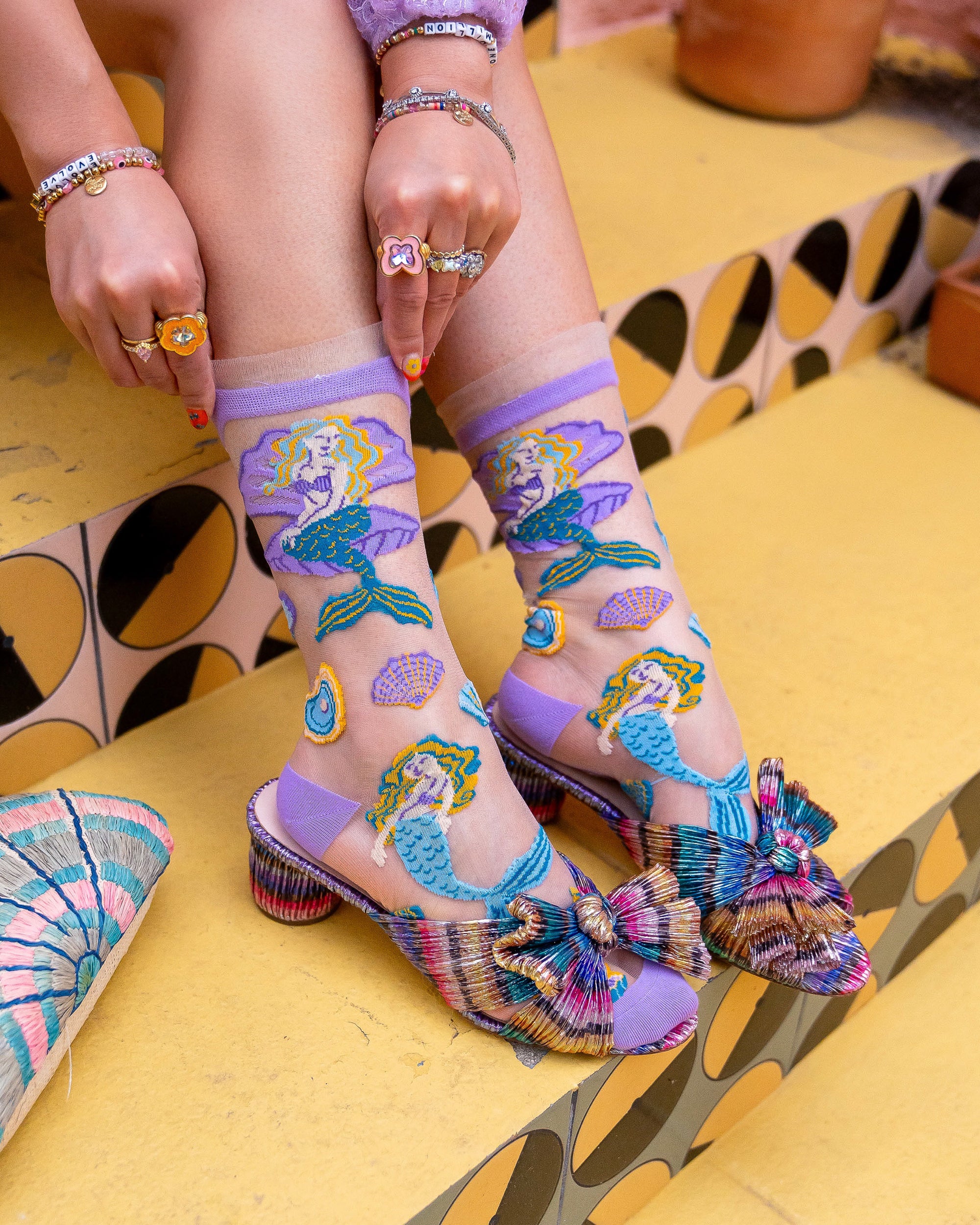 Whimsical Mermaid Sheer Sock - Mermaid Socks for Women – Sock Candy