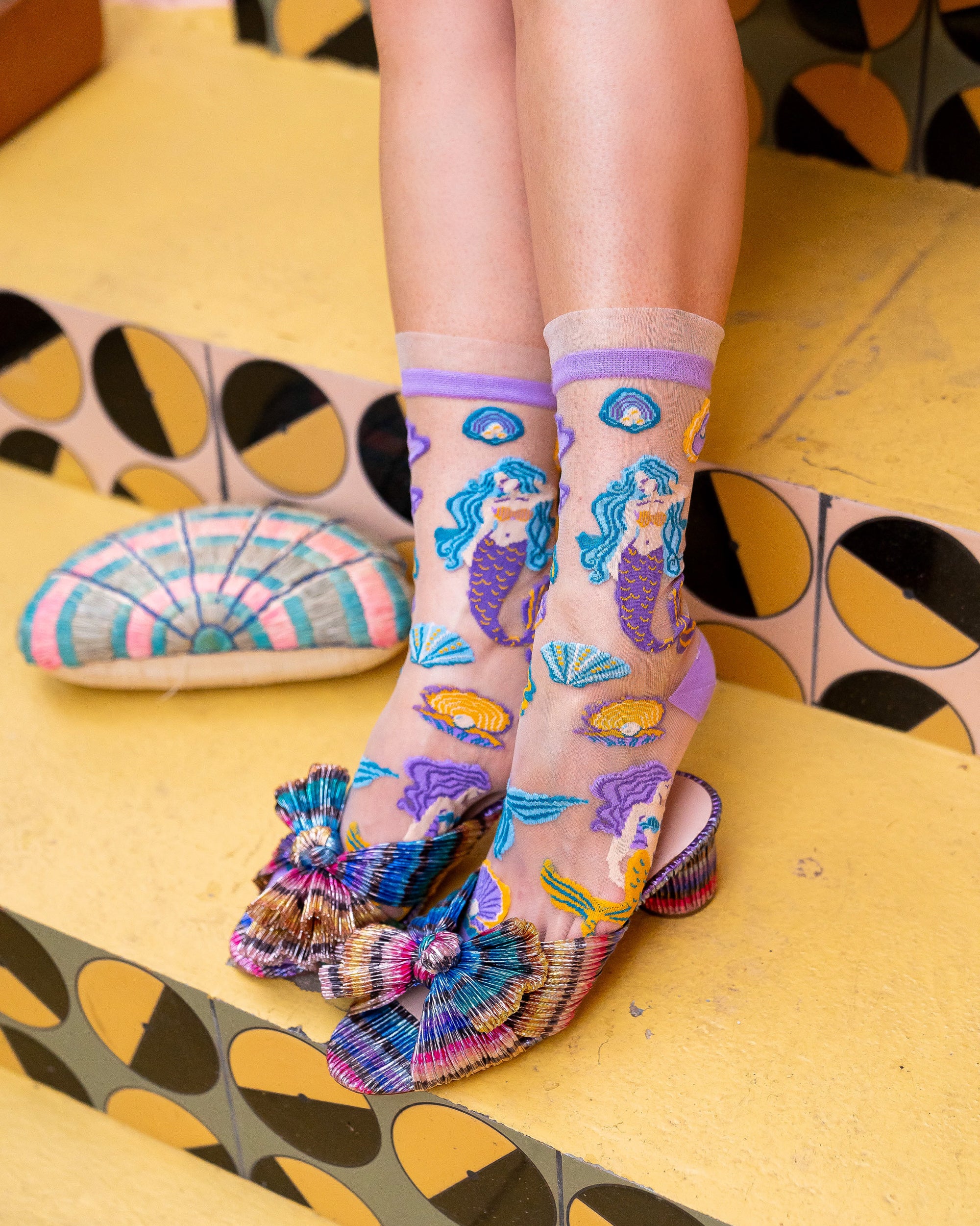 Whimsical Mermaid Sheer Sock - Mermaid Socks for Women – Sock Candy