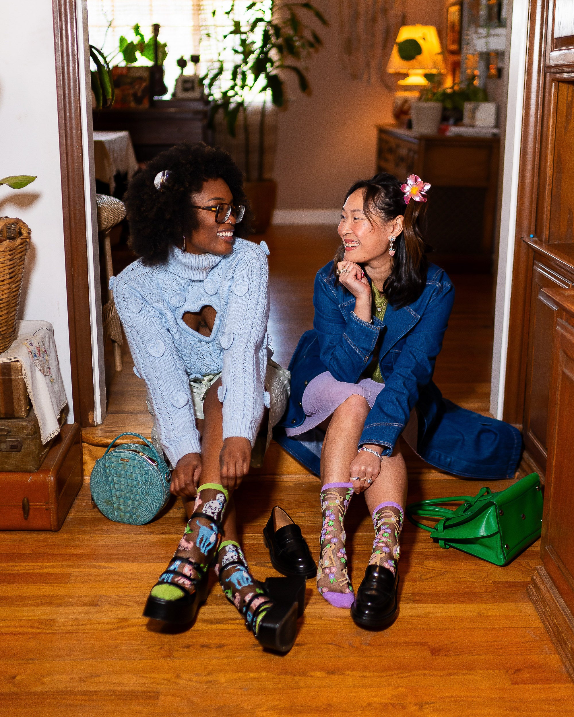 Animal Lovers Sheer Socks Bundle - Dog and Rabbit Socks – Sock Candy