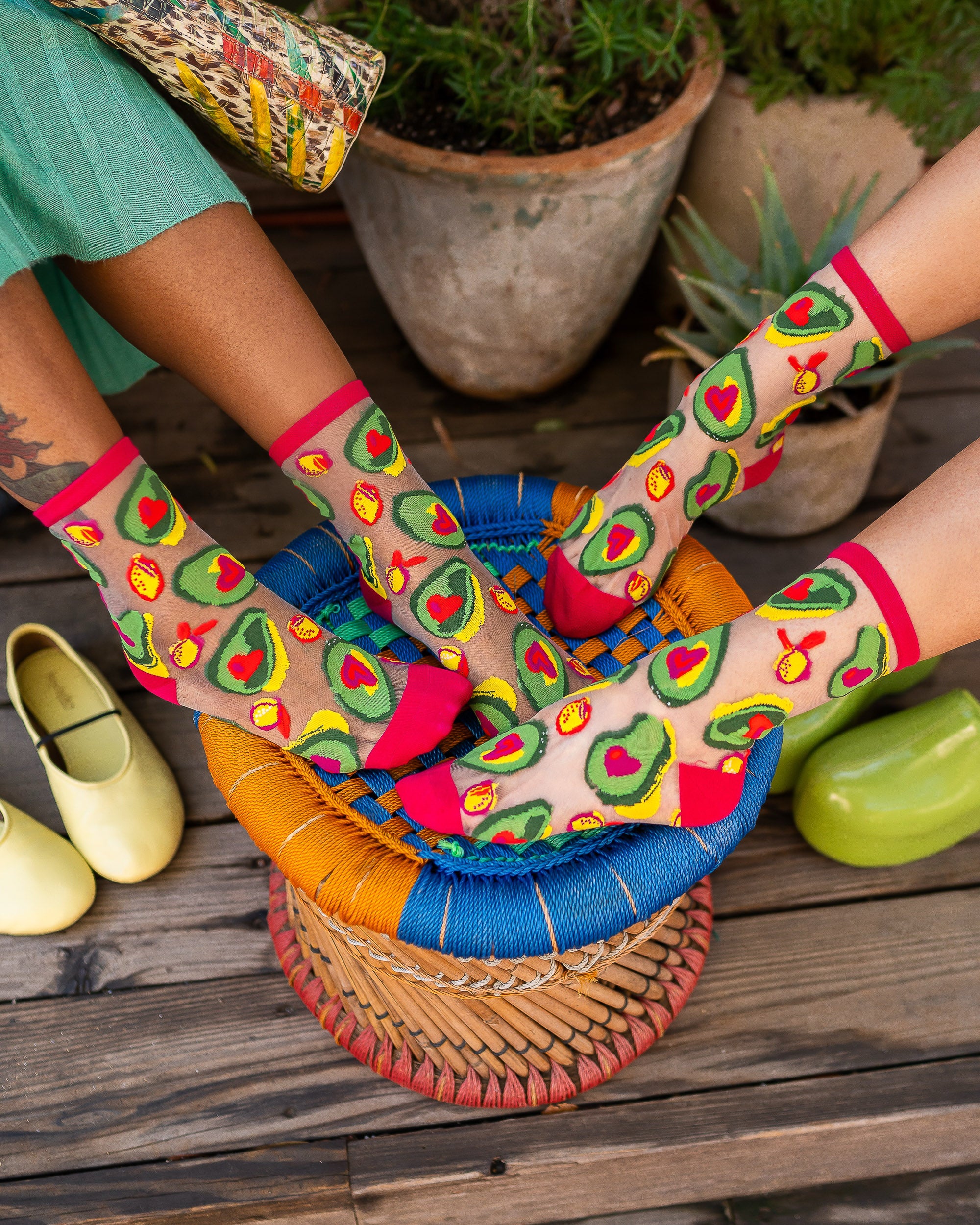 Avocado Lover Sheer Sock - Avocado Socks for Women – Sock Candy
