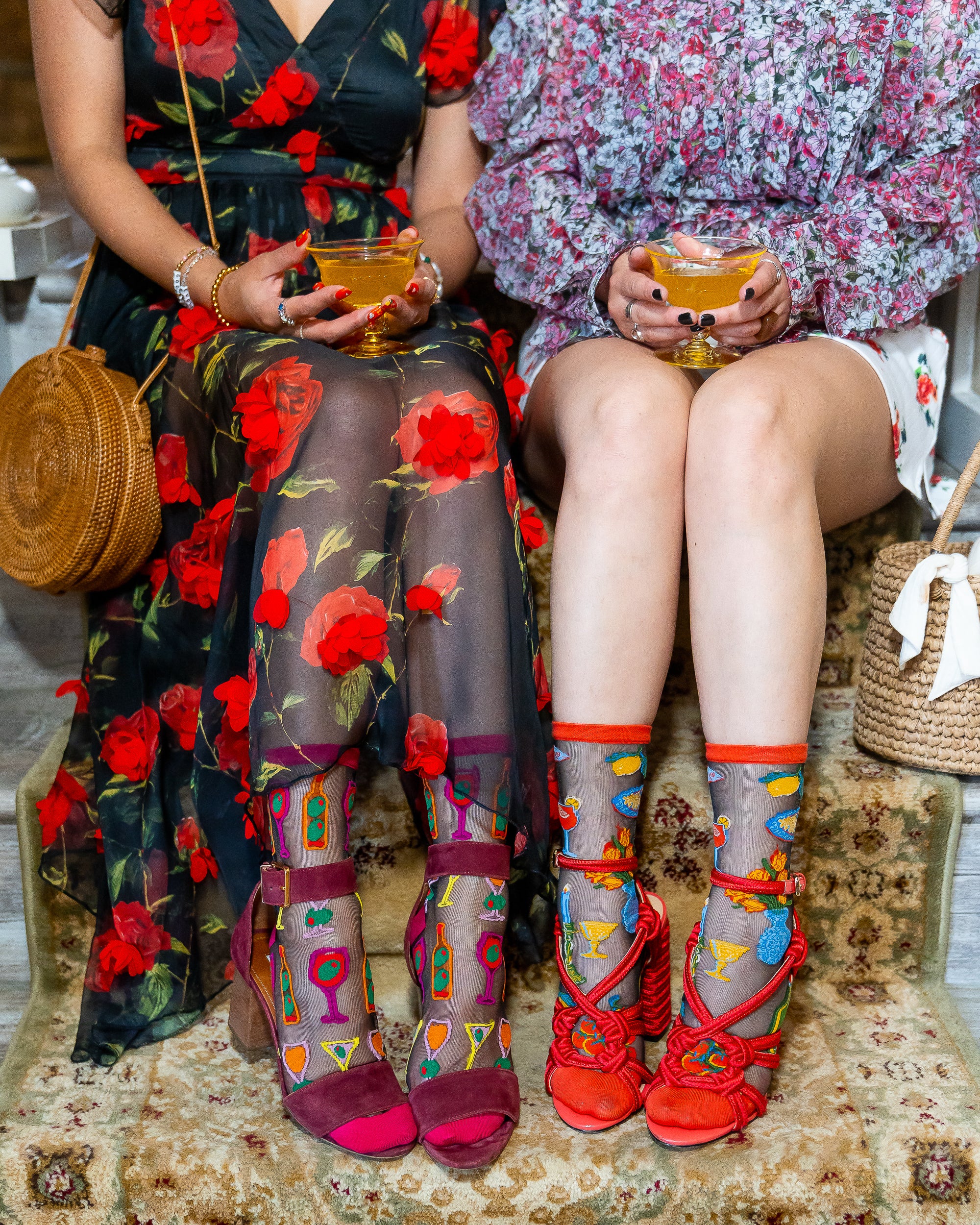 Italian Summer Socks - Food and Wine Sheer Socks for Women – Sock Candy