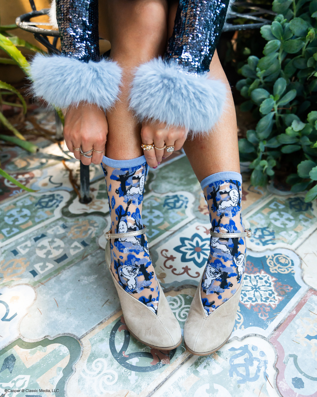 Casper the Ghost Sheer Socks - Girly Halloween Socks – Sock Candy