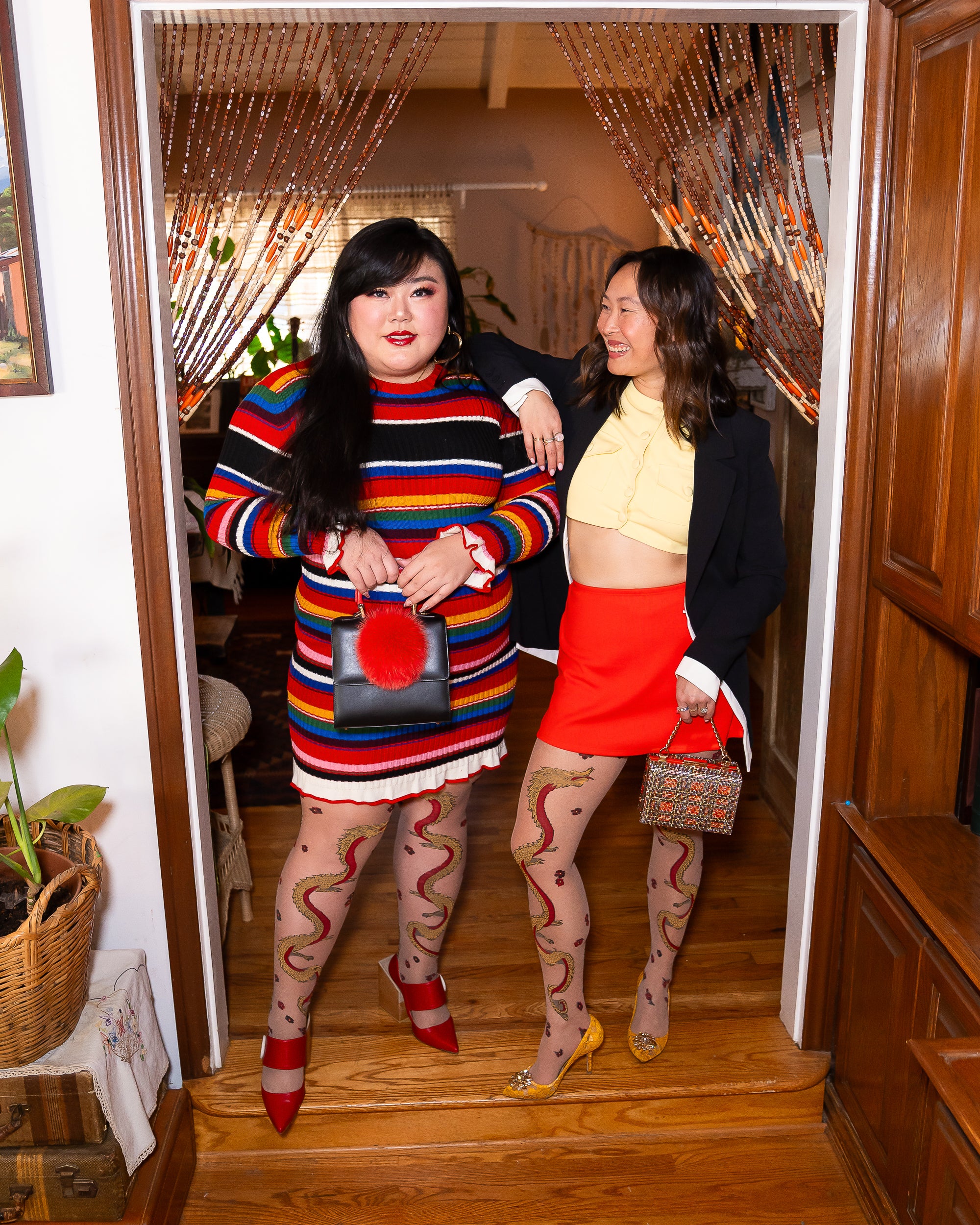 Year of the Dragon Sheer Tights - Patterned Dragon Tights – Sock Candy