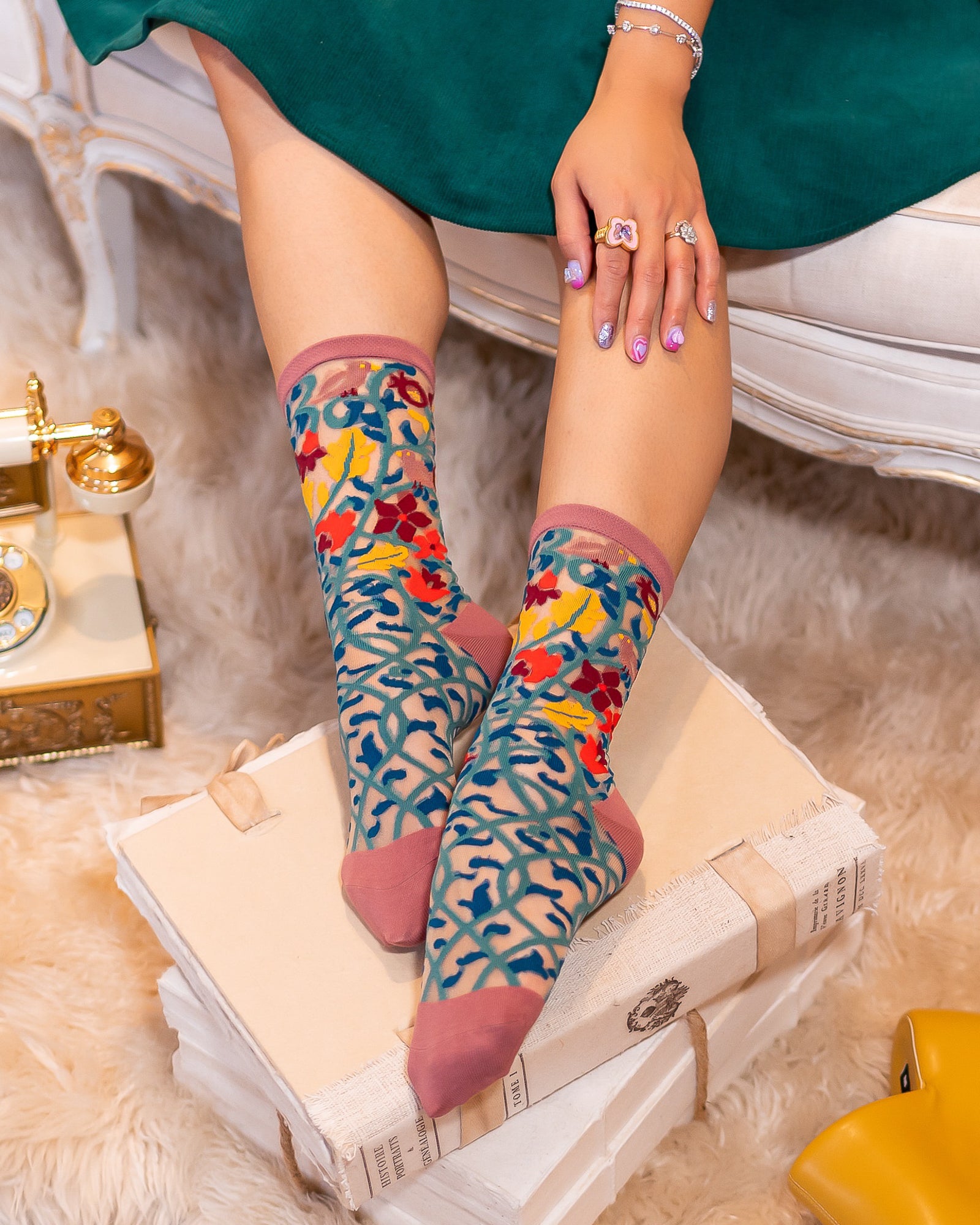 Tapestry Print Socks for Women - Sock Candy